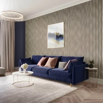 Trepanel Design® Multi-Width Smoked Oak Acoustic Wood Slat Wall Panels ...