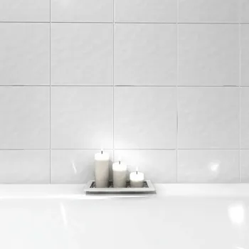 Crystal White Gloss Bumpy 250x200 Ceramic Wall Tiles | Walls & Floors