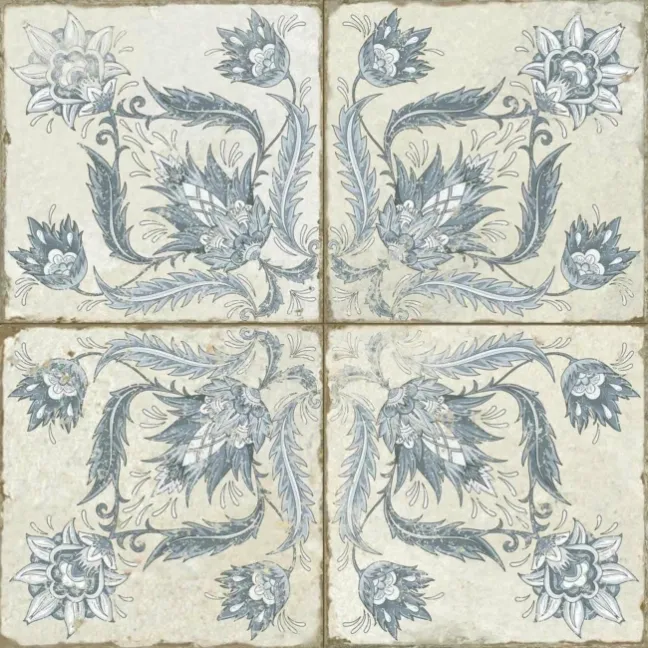 Helix Indigo Blue Matt Patterned Wall and Floor Tiles | Walls and Floors