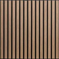 Trepanel® Smoked Oak Square Acoustic Wood Slat Panels | Walls & Floors