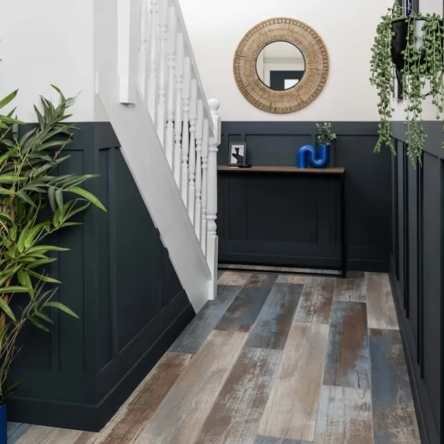 Elm Rustic Blue Wood Effect Wall and Floor Tile | Walls & Floors