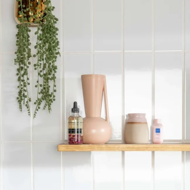 Linear White Gloss Brick Tiles | Walls and Floors
