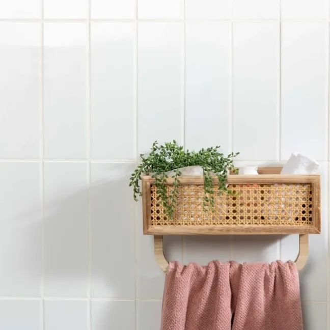 Linear White Gloss Brick Tiles | Walls and Floors