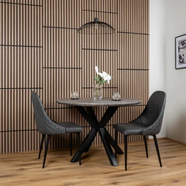Trepanel® Smoked Oak Square Acoustic Wood Slat Panels | Walls & Floors