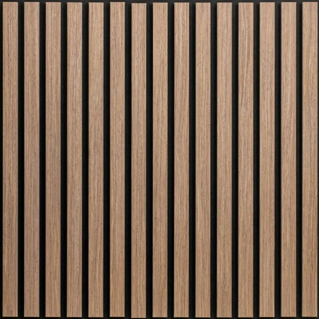 Trepanel® Smoked Oak Square Acoustic Wood Slat Panels | Walls & Floors