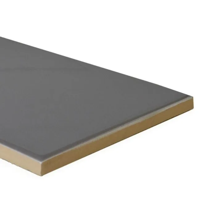 Linear Gloss Dark Grey Brick Tiles | Walls and Floors