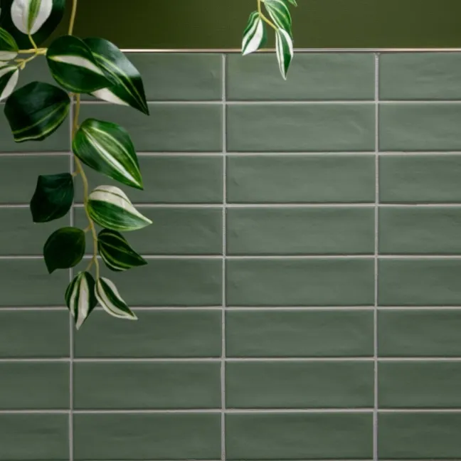 Hamlet Green Matt Brick Tiles | Walls and Floors