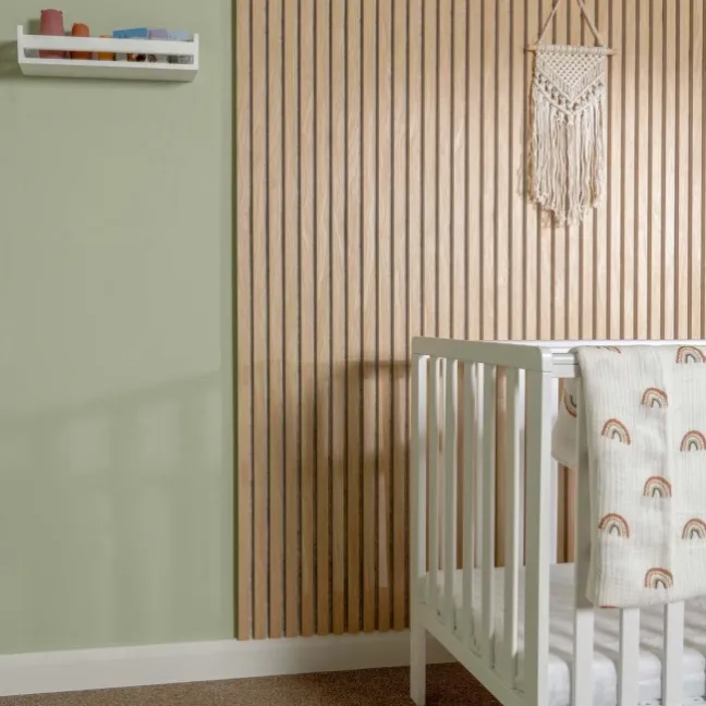 Trepanel® Oak Acoustic Wood Slat Panels Grey Felt | Walls & Floors