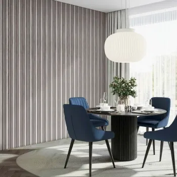 Trepanel Design® Multi-Width Beige Beech on Black Felt Acoustic Wood ...