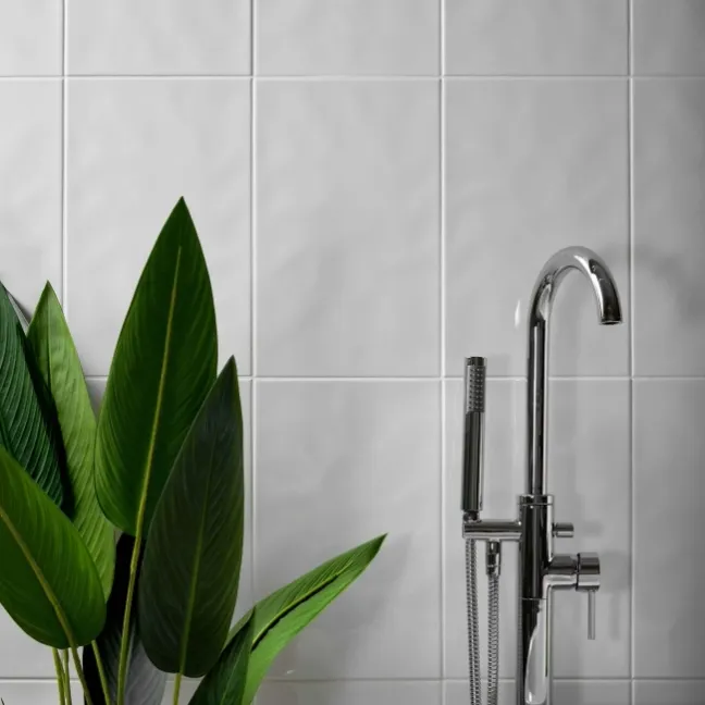 Crystal White Gloss Bumpy 250x200 Ceramic Wall Tiles | Walls & Floors