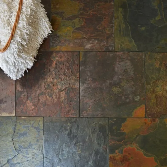 Country Farmhouse Multicolour Slate Floor Tiles
