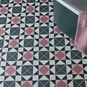 Fiore Pink Matt Patterned Tiles | Walls and Floors