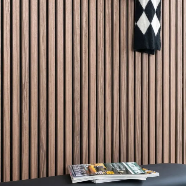 Trepanel® Autumn Brown Acoustic Wood Slat Panels | Walls & Floors