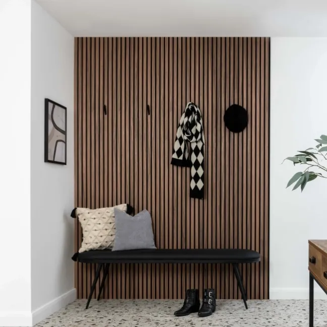 Trepanel® Autumn Brown Acoustic Wood Slat Panels | Walls & Floors