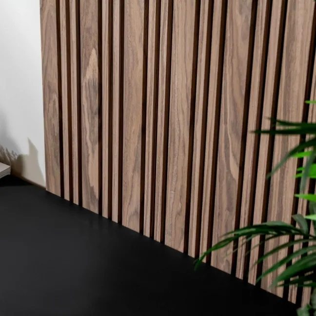Trepanel Design® Multi-Width Autumn Brown on Black Felt Acoustic Wood ...