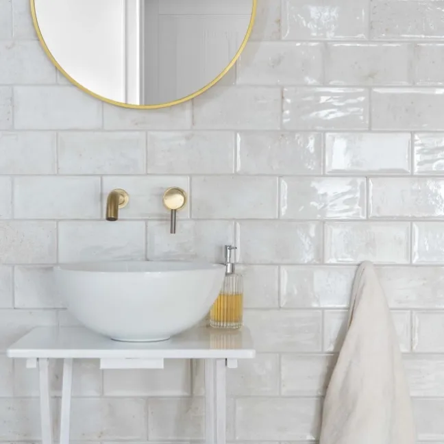 Farringdon White Gloss Metro Wall Tiles | Walls and Floors