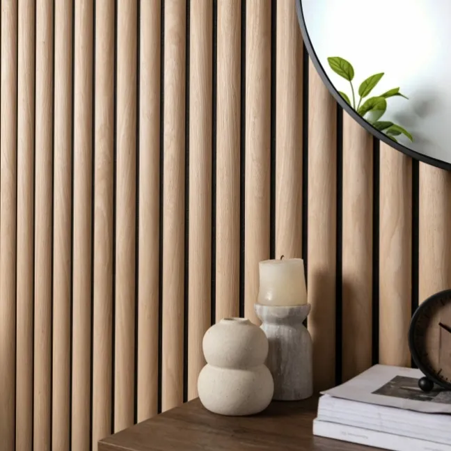 Trepanel Design® Curve Oak Acoustic Wood Slat Wall Panels | Walls & Floors