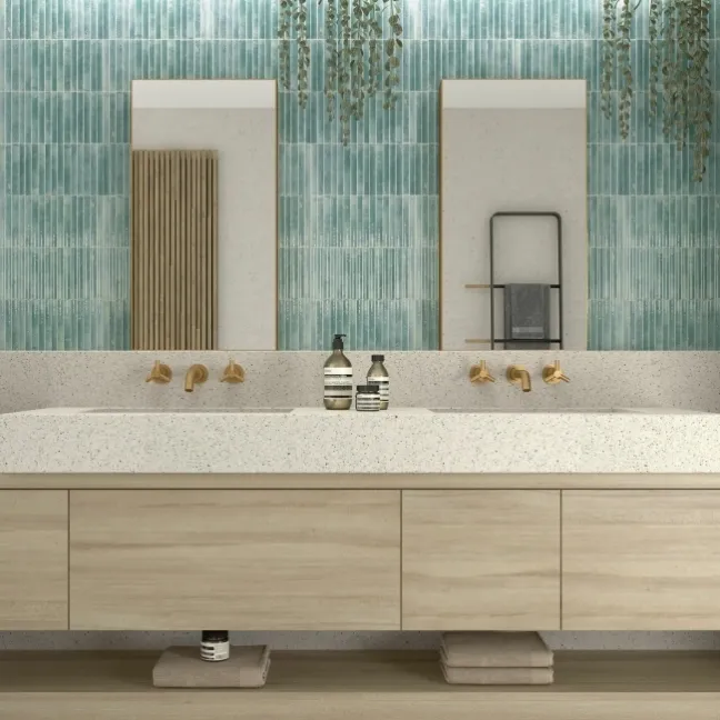 Meraki Kitt-Kat Turquoise Ceramic Wall Tiles | Walls and Floors