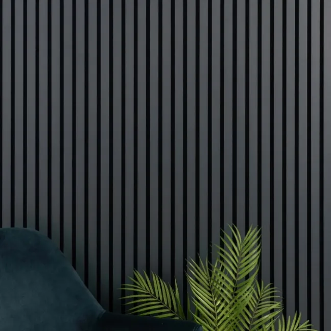 Trepanel Design® Double Denim Blue on Blue Felt Acoustic Wood Slat Wall ...