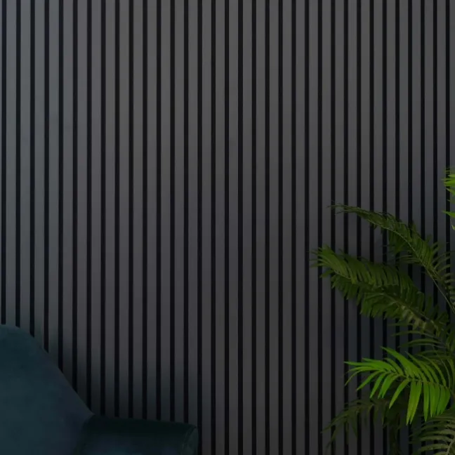 Trepanel Design® Double Denim Blue on Blue Felt Acoustic Wood Slat Wall ...