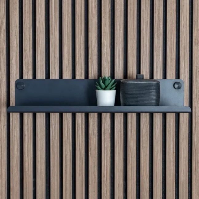 Trepanel Customise Black Shelf 519mm with Black Screws