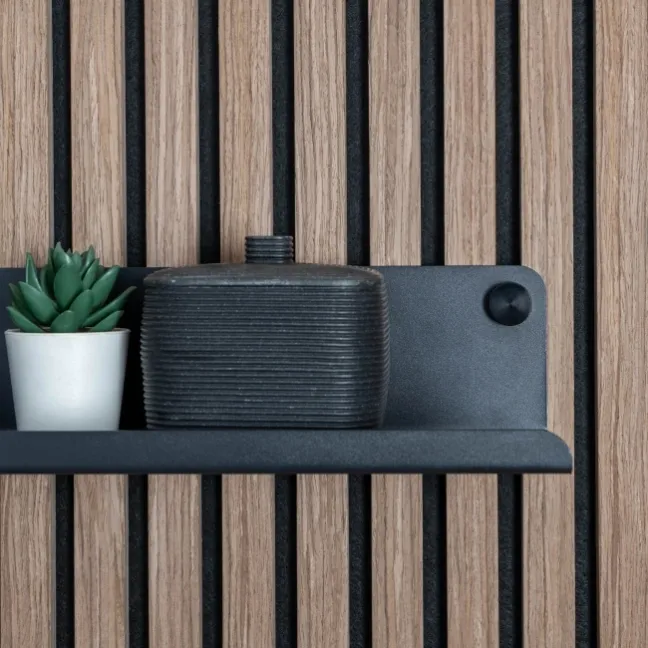 Trepanel Customise Black Shelf 519mm with Black Screws