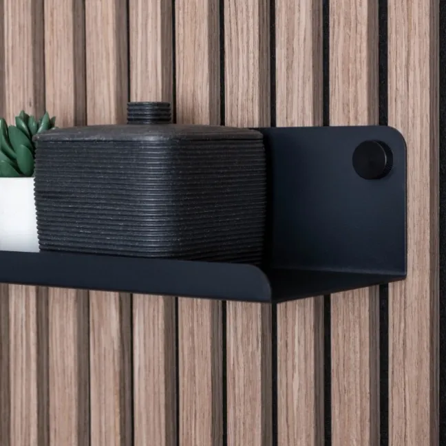 Trepanel Customise Black Shelf 519mm with Black Screws