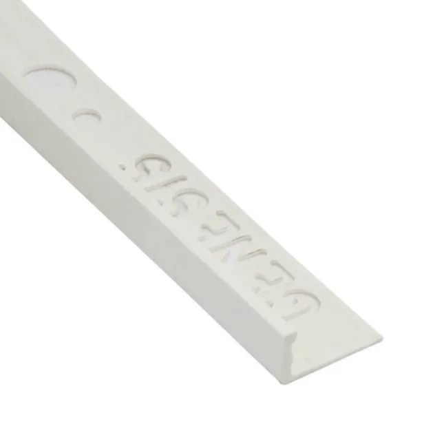 PVC Straight Edge White 8mm Tile Trim | Walls & Floors