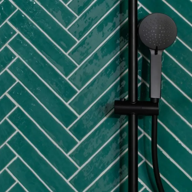 Ivybridge Teal Gloss Metro Wall Tiles | 250x50mm