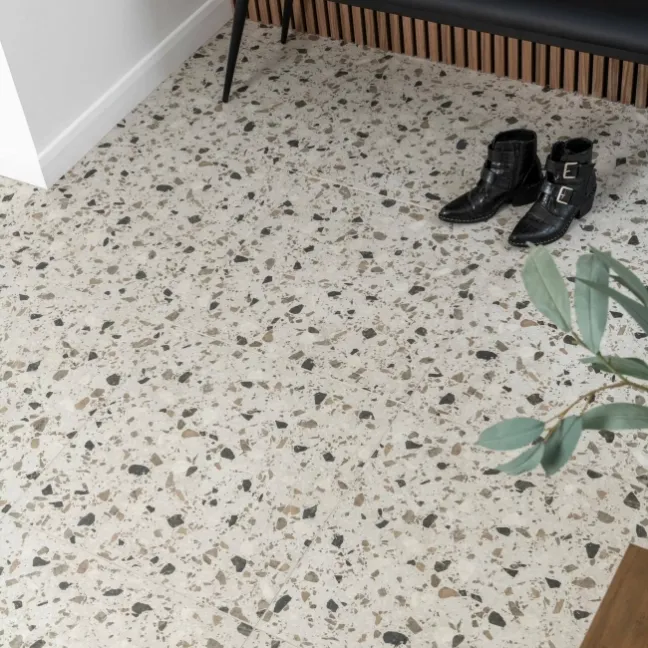 Flecks Matt Grey Terrazzo Effect Wall and Floor Tiles | Walls & Floors