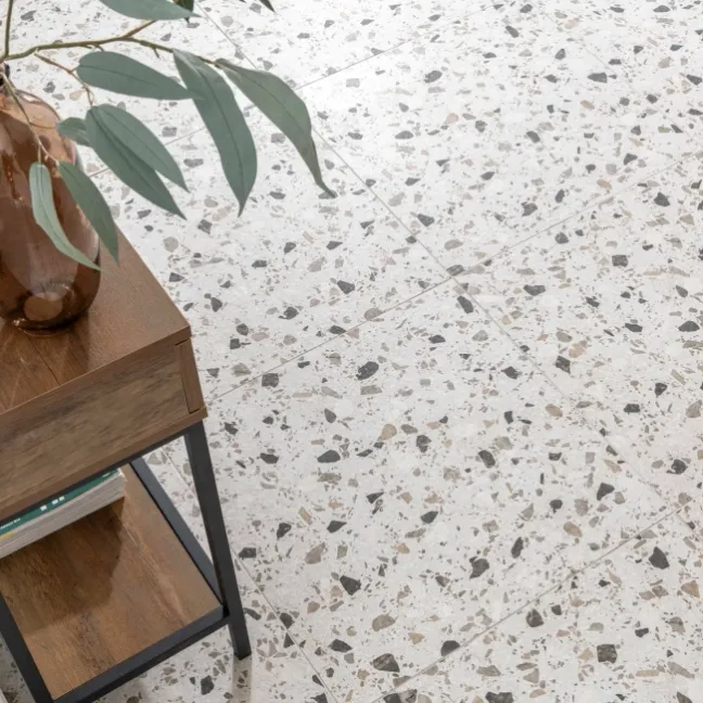 Flecks Matt Grey Terrazzo Effect Wall and Floor Tiles | Walls & Floors