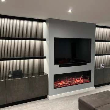 Trepanel® Noir Black Acoustic Wood Slat Panels | Walls & Floors