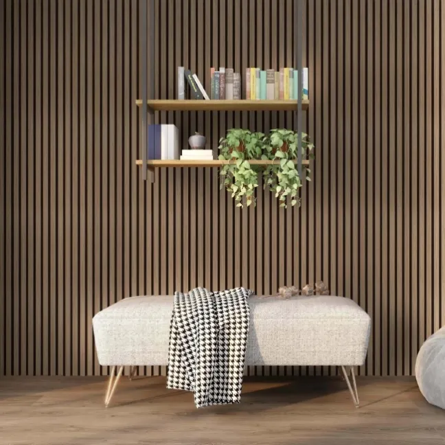 Trepanel® Smoked Oak Acoustic Wood Slat Panels | Walls & Floors