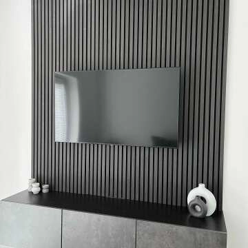 Trepanel® Carbon Grey Acoustic Wood Slat Panels | Walls & Floors