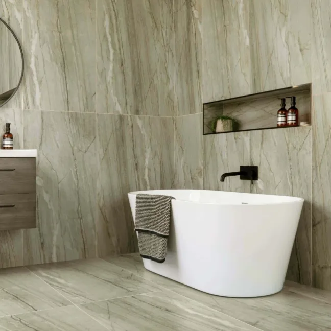 Falls Green Marble Effect Tiles | Walls and Floors