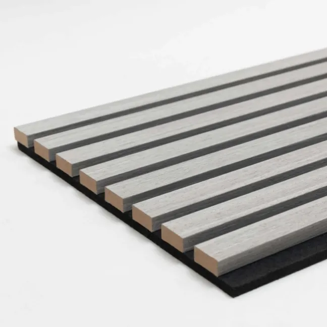 Trepanel® Ash Grey Acoustic Wood Slat Panels | Walls & Floors