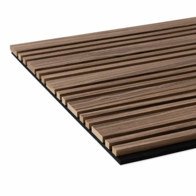 Trepanel Design® Multi-Width Autumn Brown on Black Felt Acoustic Wood ...