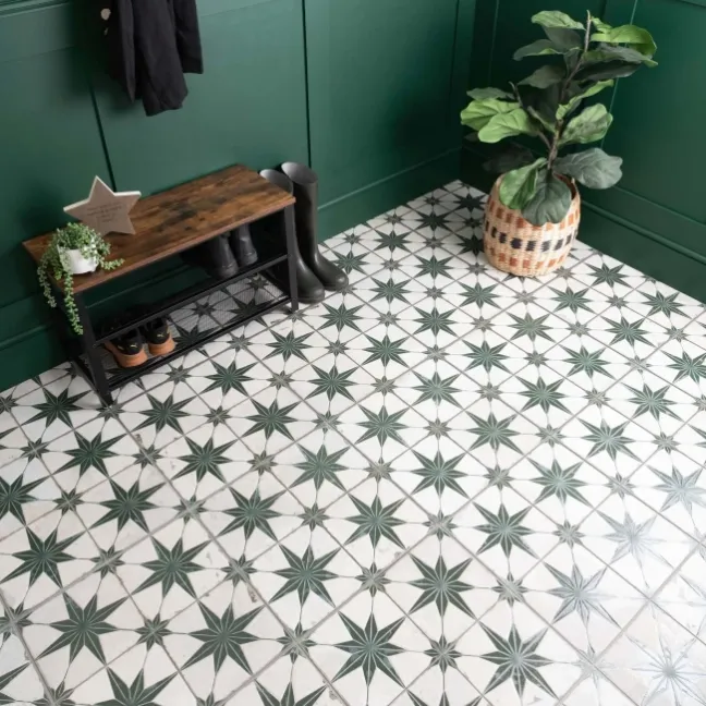 Cinders® Lux Star Forest Layer Tech Pattern Tile | Walls & Floors
