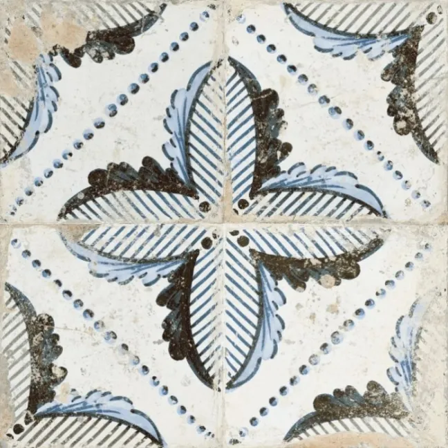 Floweret Floral Antique Multicolour Matt Patterned Floor Tiles | Walls ...