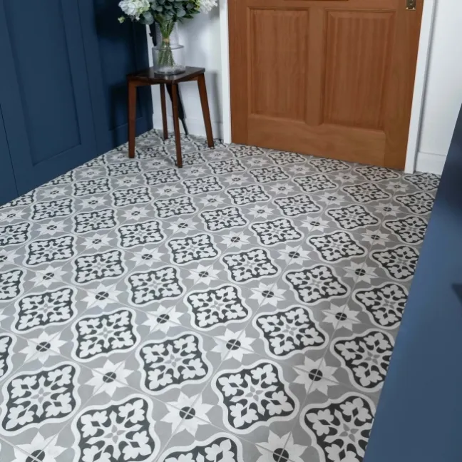 Bloomsbury Grey Matt Patterned Tiles | Walls and Floors