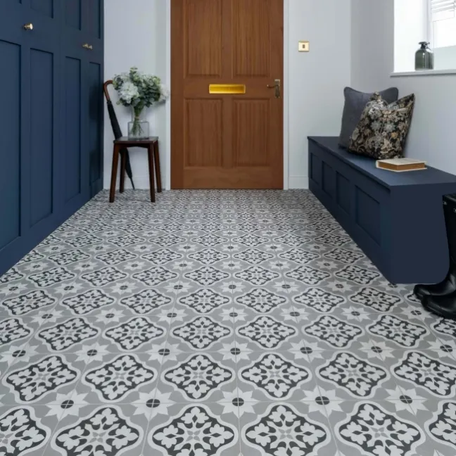 Bloomsbury Grey Matt Patterned Tiles | Walls and Floors