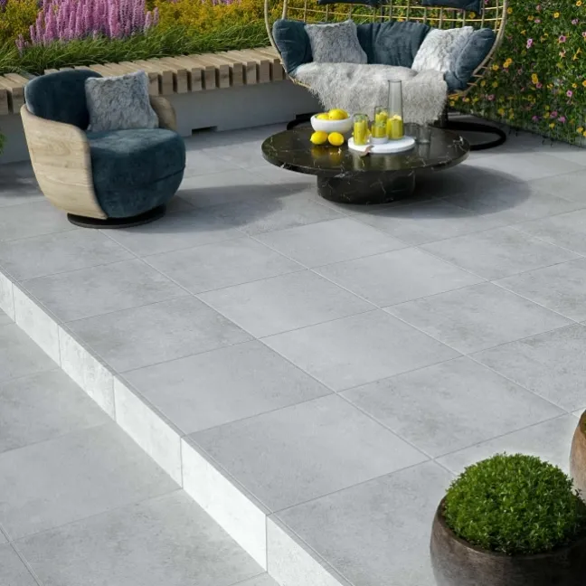 Materia Perla Stone Effect 20mm Porcelain Paving Slabs | Walls & Floors