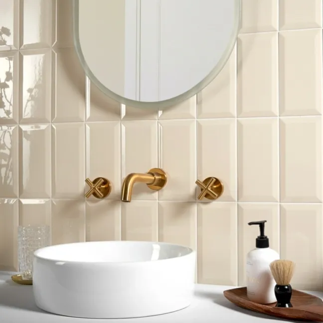 Metro Victoria Cream Gloss 200x100 Tiles | Walls and Floors