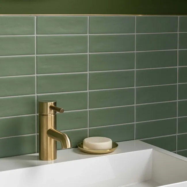 Hamlet Green Matt Brick Tiles | Walls and Floors