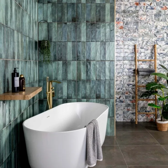 Lazio Multicolour Gloss Rustic Wall Tiles | Walls and Floors