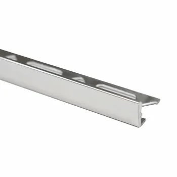 8mm Aluminium Straight Edge Silver Tile Trim | Walls and Floors