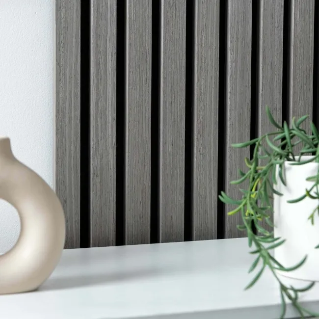 Trepanel® Ash Grey Acoustic Wood Slat Panels | Walls & Floors