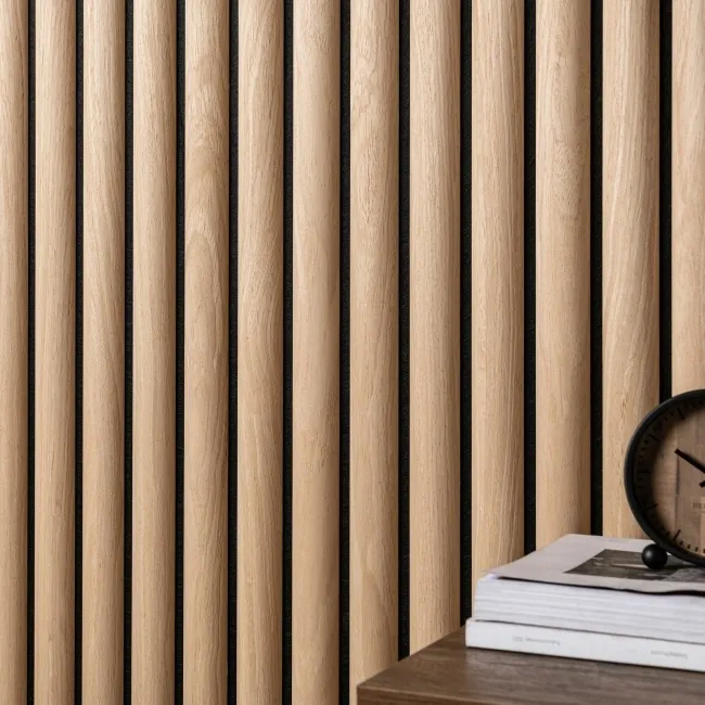 Trepanel Design® Curve Oak Acoustic Wood Slat Wall Panels | Walls & Floors