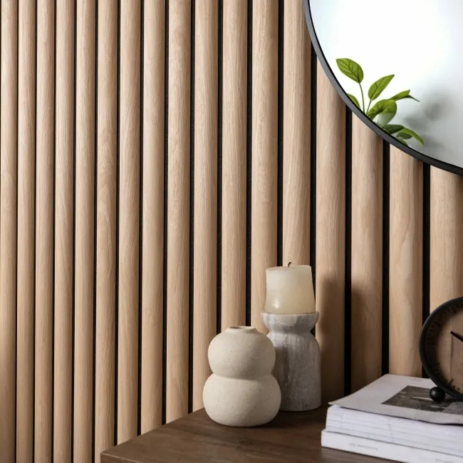 Trepanel Design® Curve Oak Acoustic Wood Slat Wall Panels | Walls & Floors