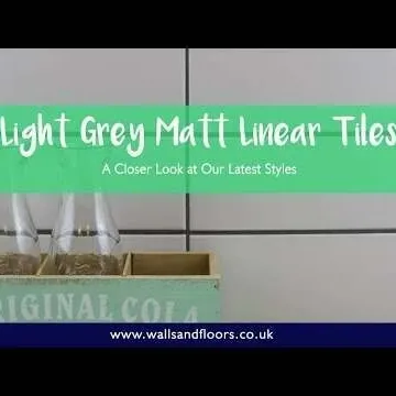 Linear Light Grey Matt Brick Tiles | Walls and Floors